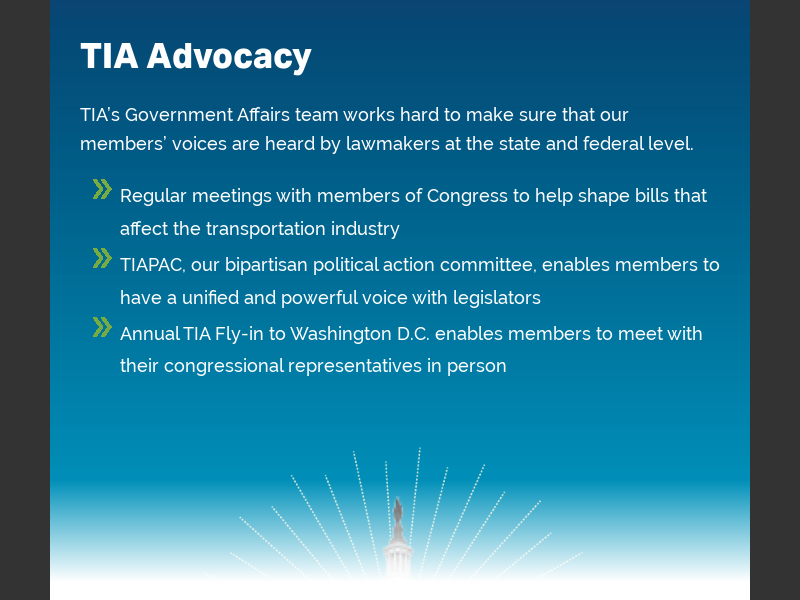 TIA Membership GuideTIA Advocacy